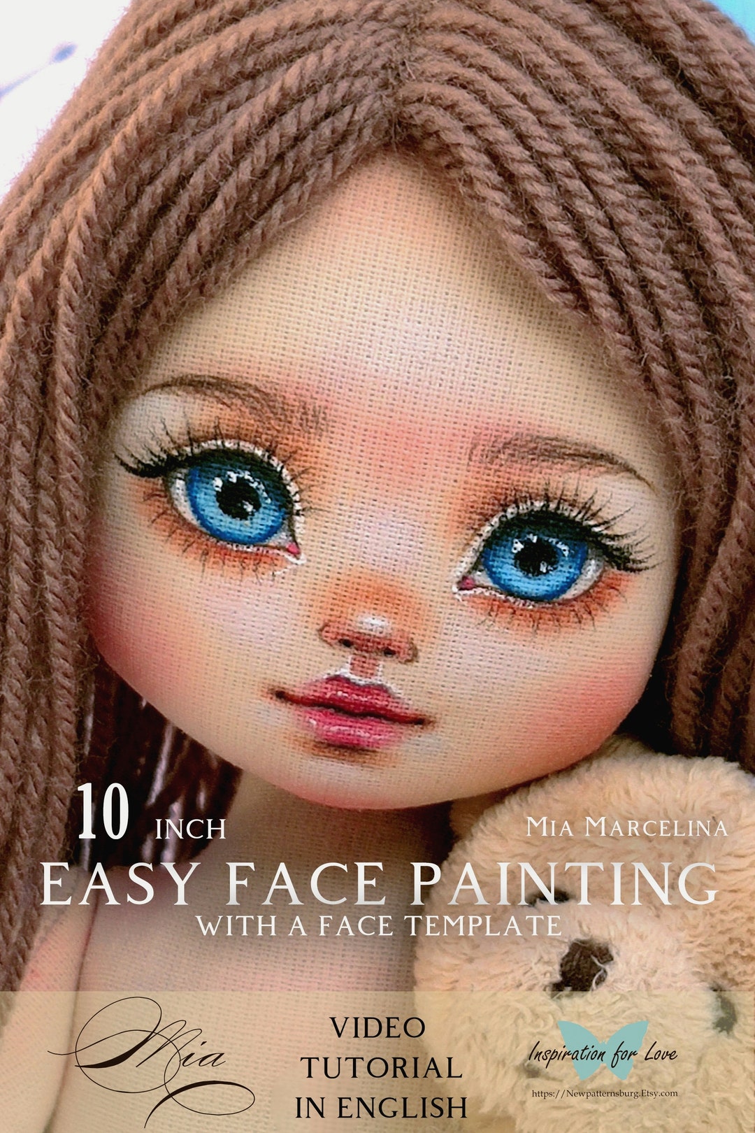 Video Tutorial on Drawing the Face of a Rag Doll Mia Marcelina Using a ...