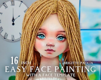 PDF Pattern Boneca With Face Template Sewing 16 Inch Rag Doll Adriana ...