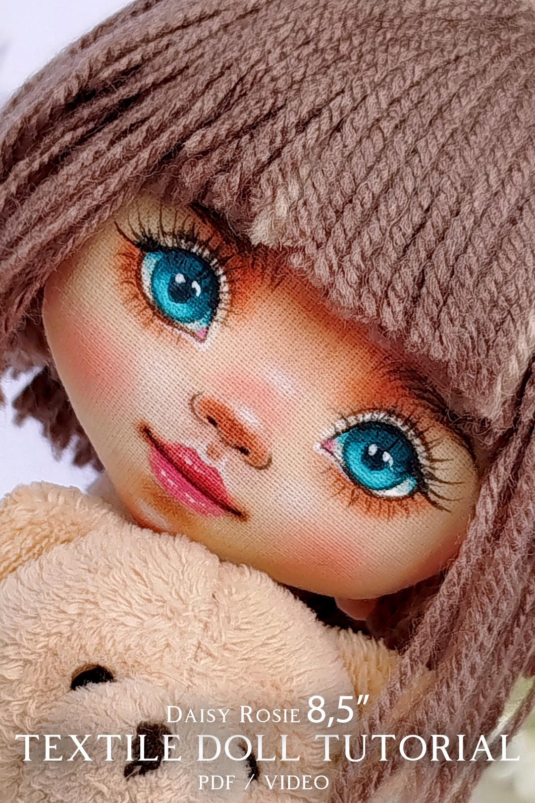 Video Tutorial on Drawing the Face of a Rag Doll Daisy Rosie Using a ...