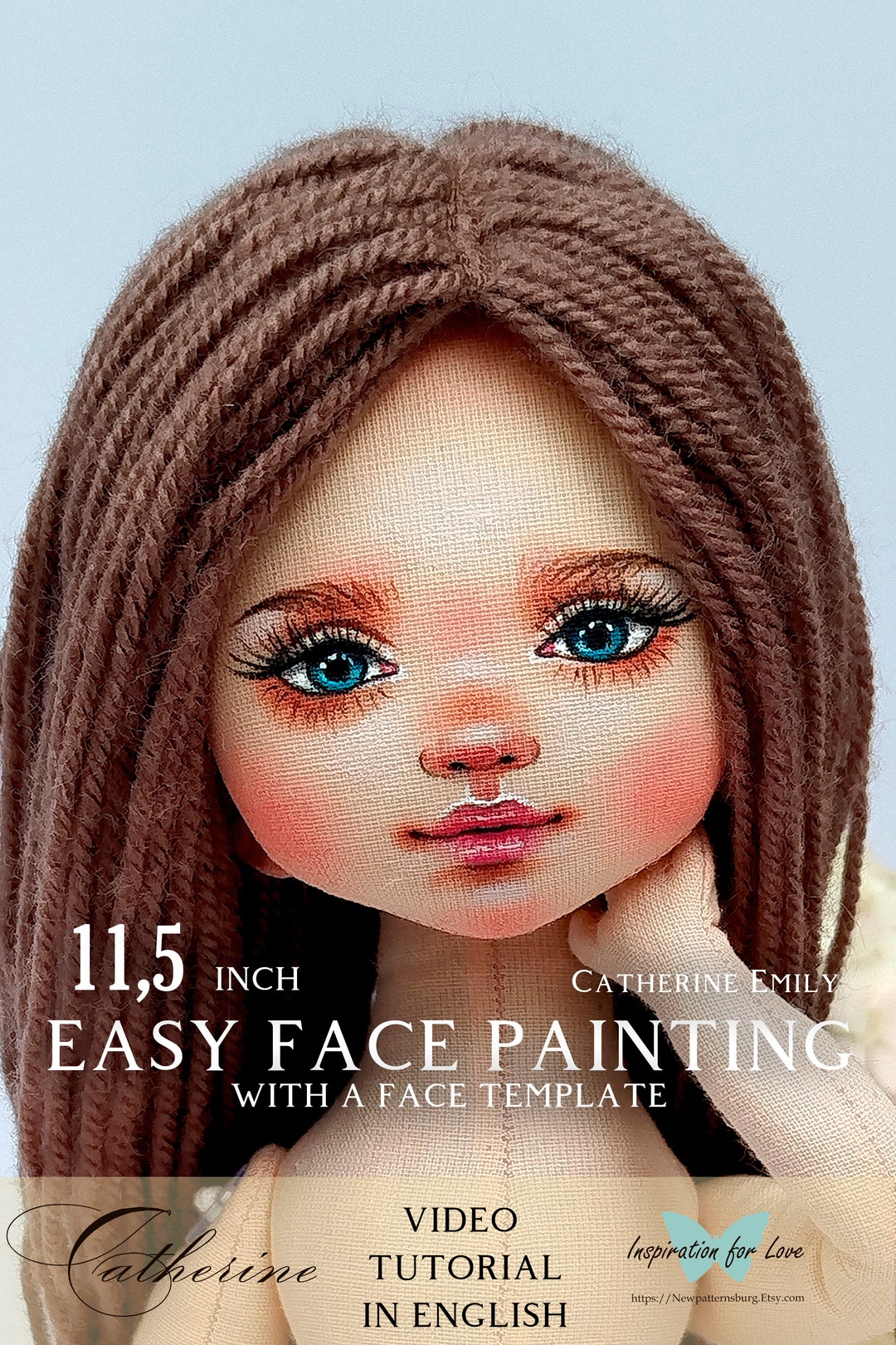 Video Tutorial on Drawing the Face of a Ragdoll Catherine Emily Using a ...