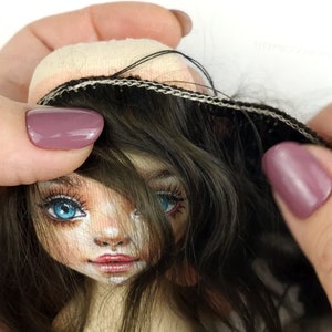 Video Tutorial Doll's Hair Making / Hair for Textile Doll / Tutorial ...