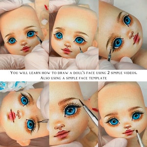 Video Tutorial on Drawing the Face of a Rag Doll Mia Marcelina Using a ...
