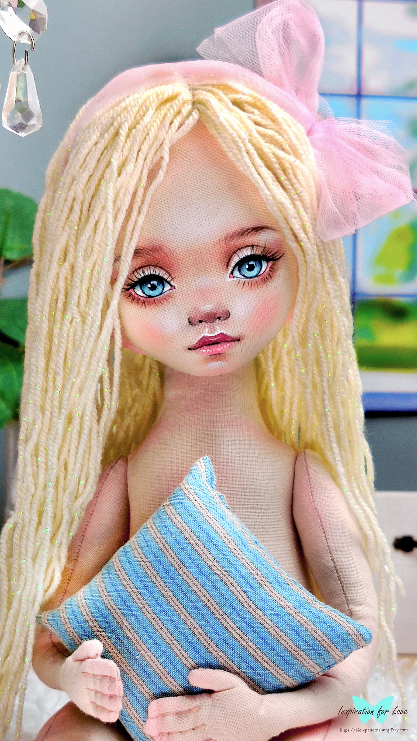 Drawing a Face Doll With Face Template Sewing 16 Inch Rag Doll Brigitte ...