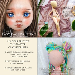 Video Tutorial on Drawing the Face of a Soft Doll Using a Face Template ...