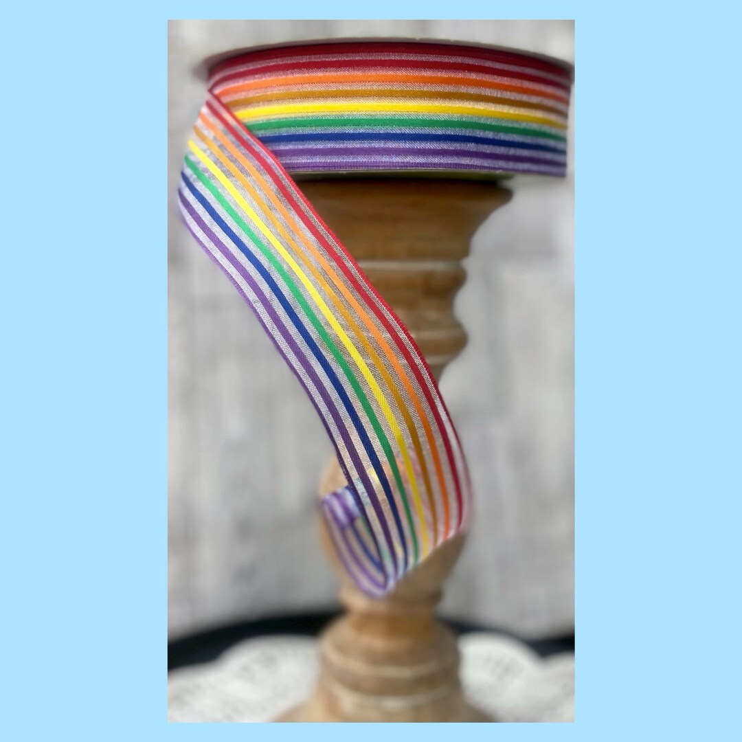 Rainbow Ribbon, Multicolor Ribbon, 1.5 X 5 Yds, 1.5 X 10 Yds, Pride ...