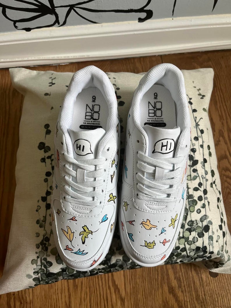 Heartstopper Custom Sneakers: Hand-drawn Leaves, LGBTQ Pride Shoes ...
