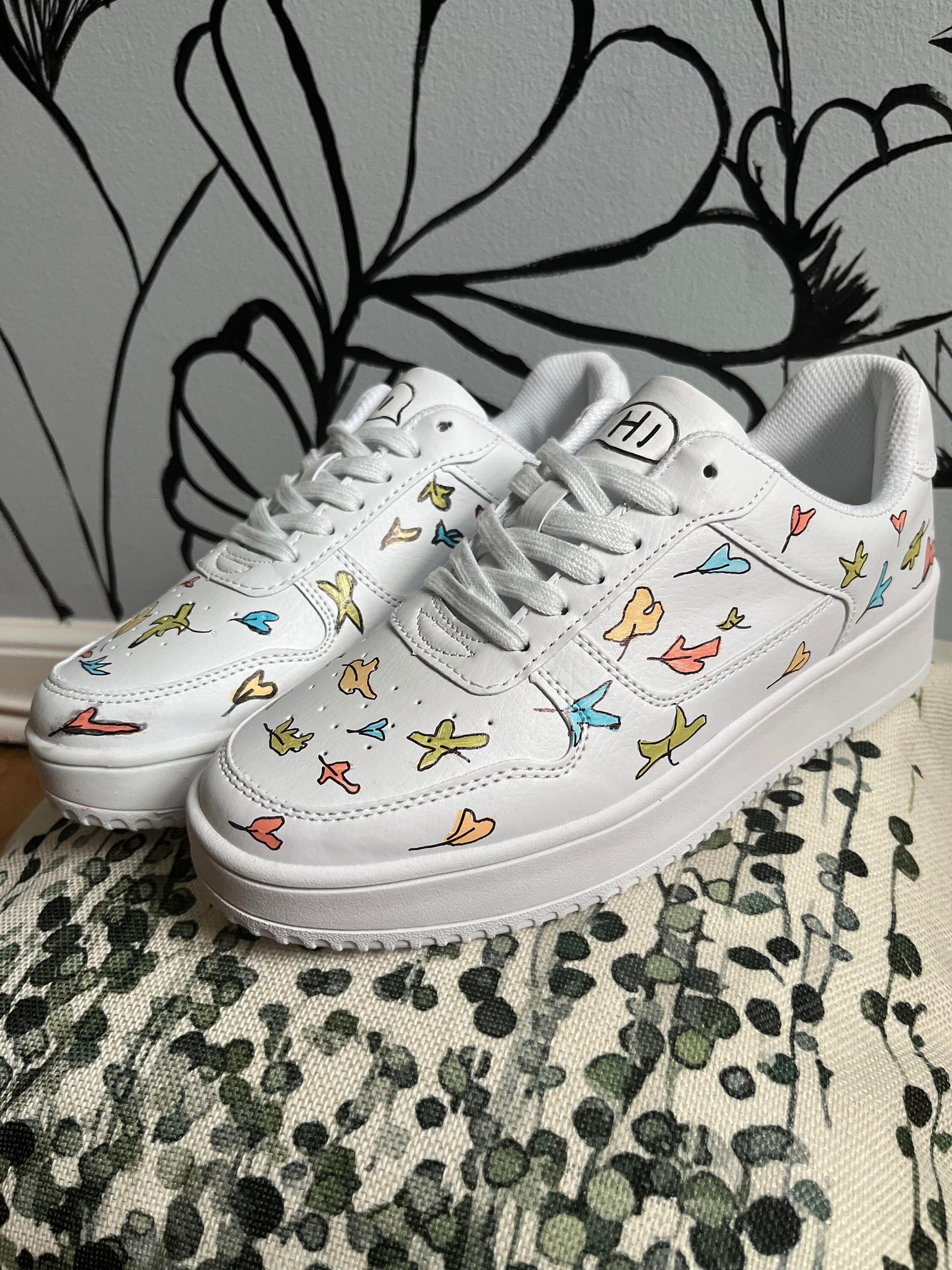 Heartstopper Custom Sneakers: Hand-drawn Leaves, LGBTQ Pride Shoes - Etsy