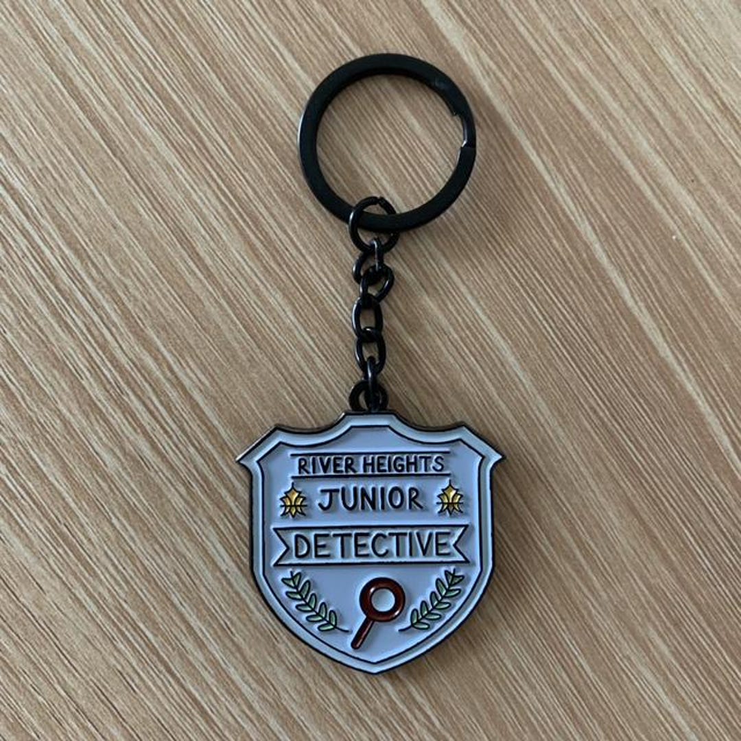 Stealth Black Junior Detective Badge Keychain - Etsy