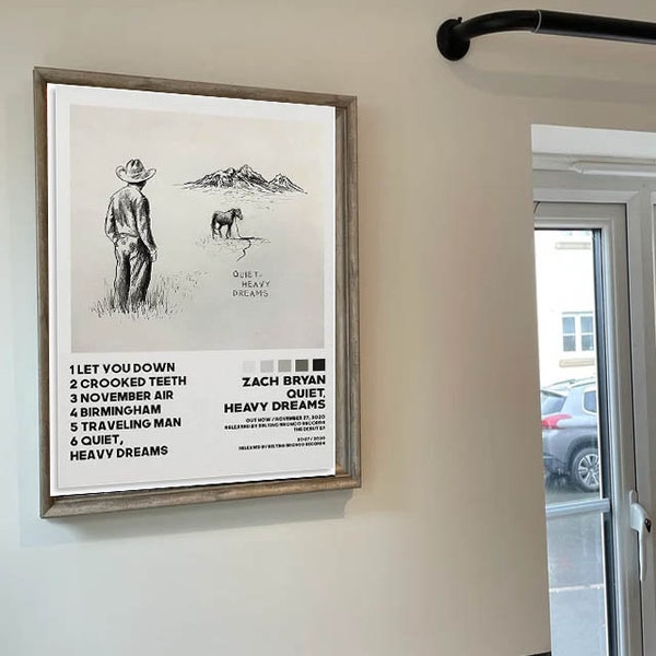 Zach Bryan Quiet Heavy Dreams Poster - Etsy