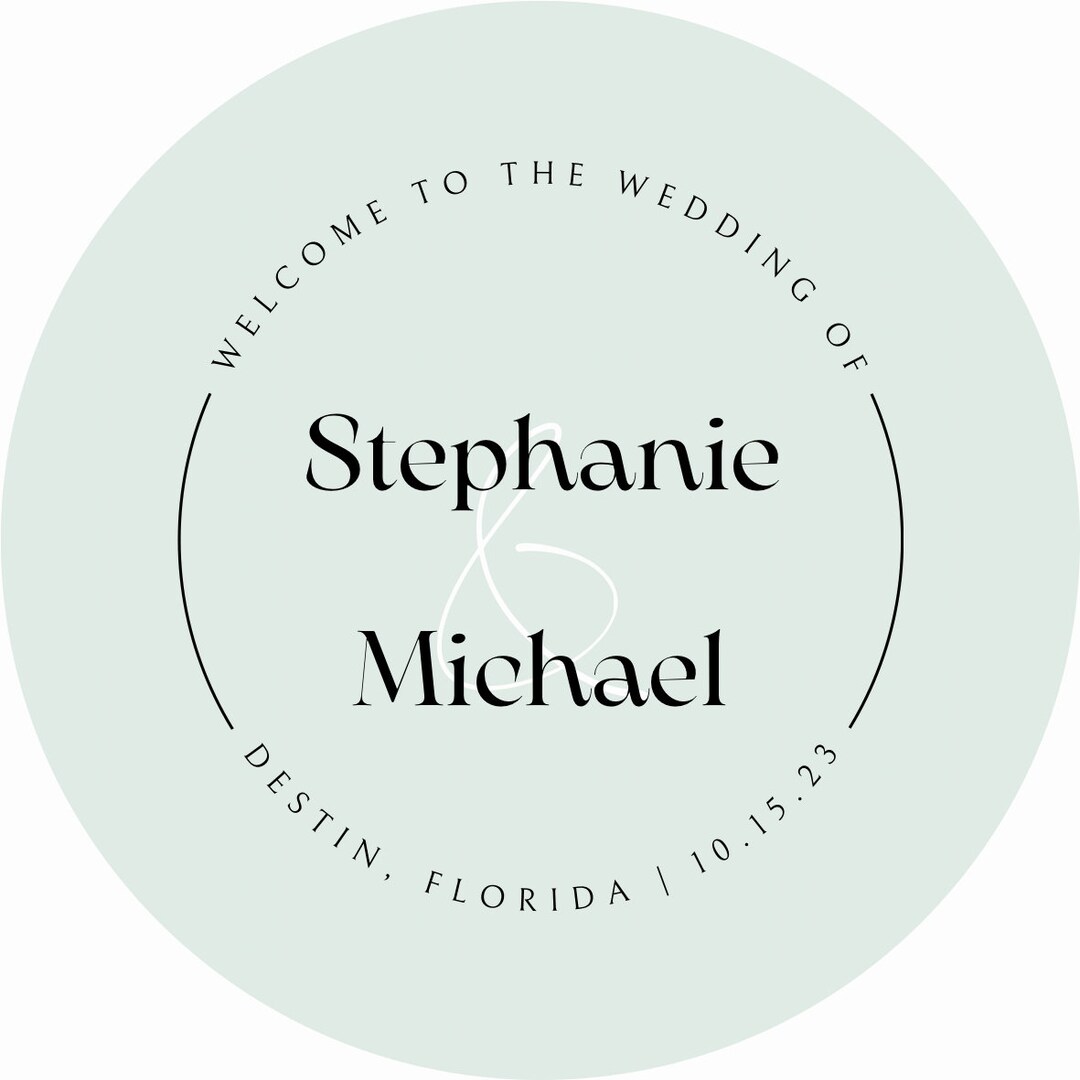 Editable DIGITAL Welcome Wedding Sticker Template Wedding Tag Template ...
