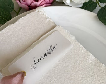 Calligraphy Vellum Wedding Place Cards - Etsy