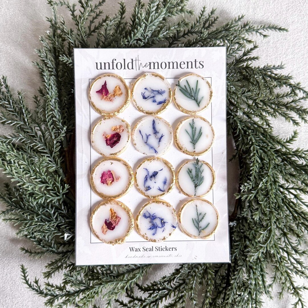 Floral Wax Seals | Boho Wedding | Wax Seal Stickers | Dried Flowers Wax ...