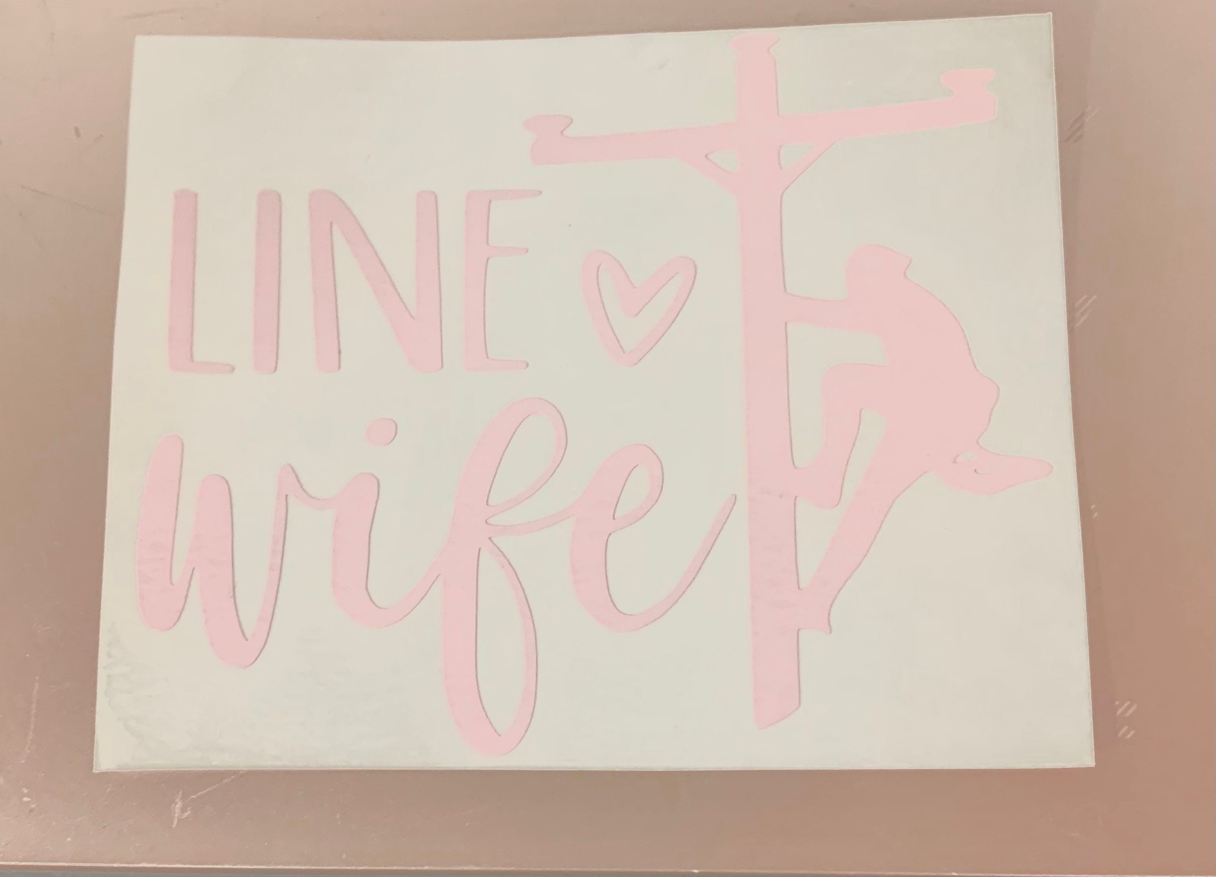 Line Wife Car Decal Line Wife Sticker Lineman Decal - Etsy