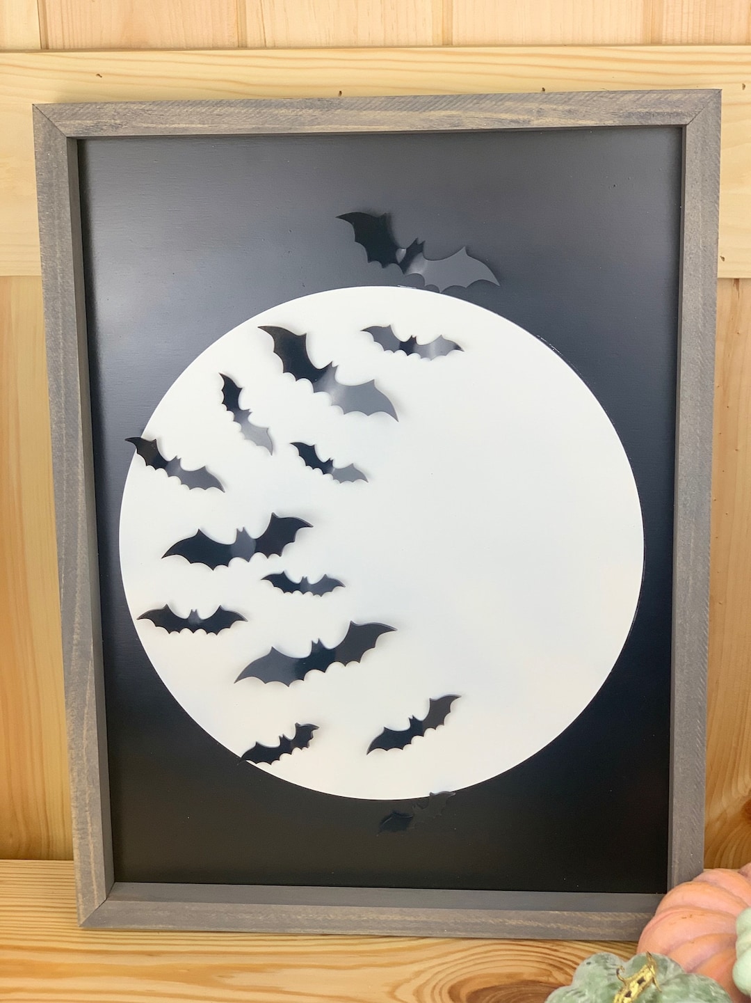 Laser Cut Wood and Acrylic Bat Sign - Etsy