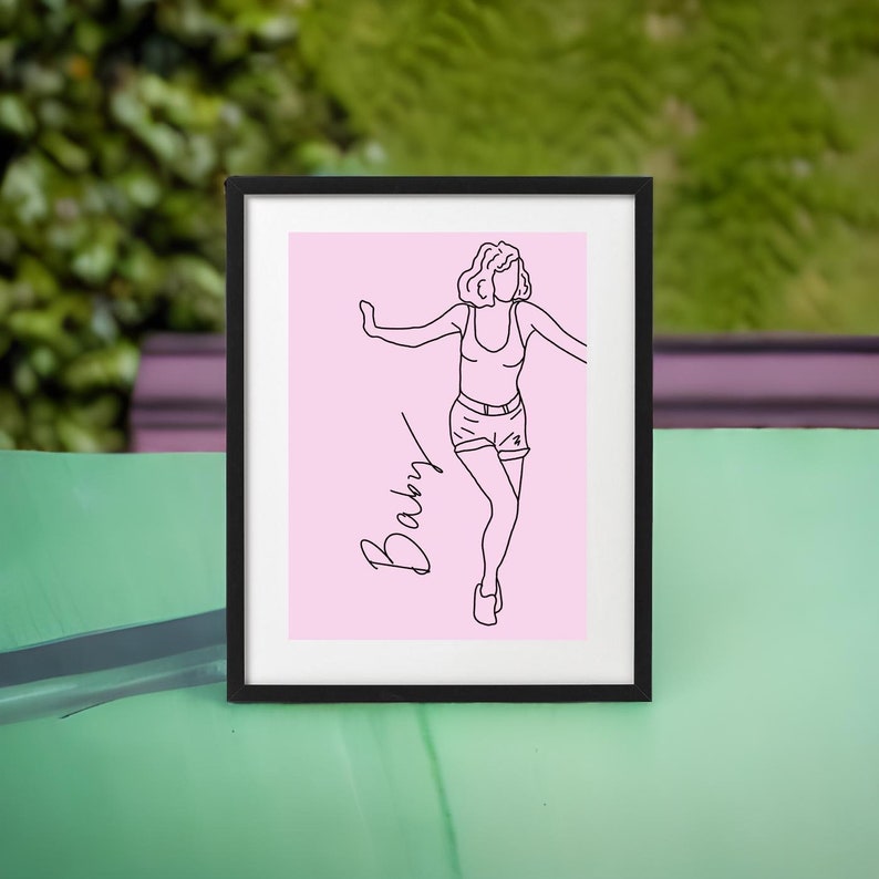 Baby - Dirty Dancing Art Print, Digital Download, Line Art, Faceless ...