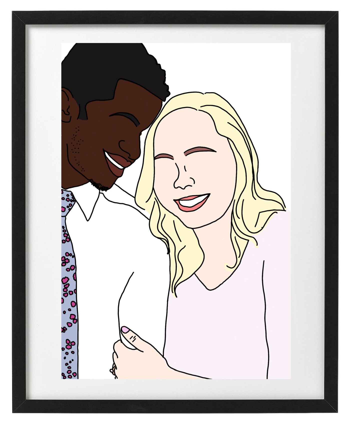 Personalized Digital Art, Bold Line Portrait, Line Drawing, Doodle Art ...