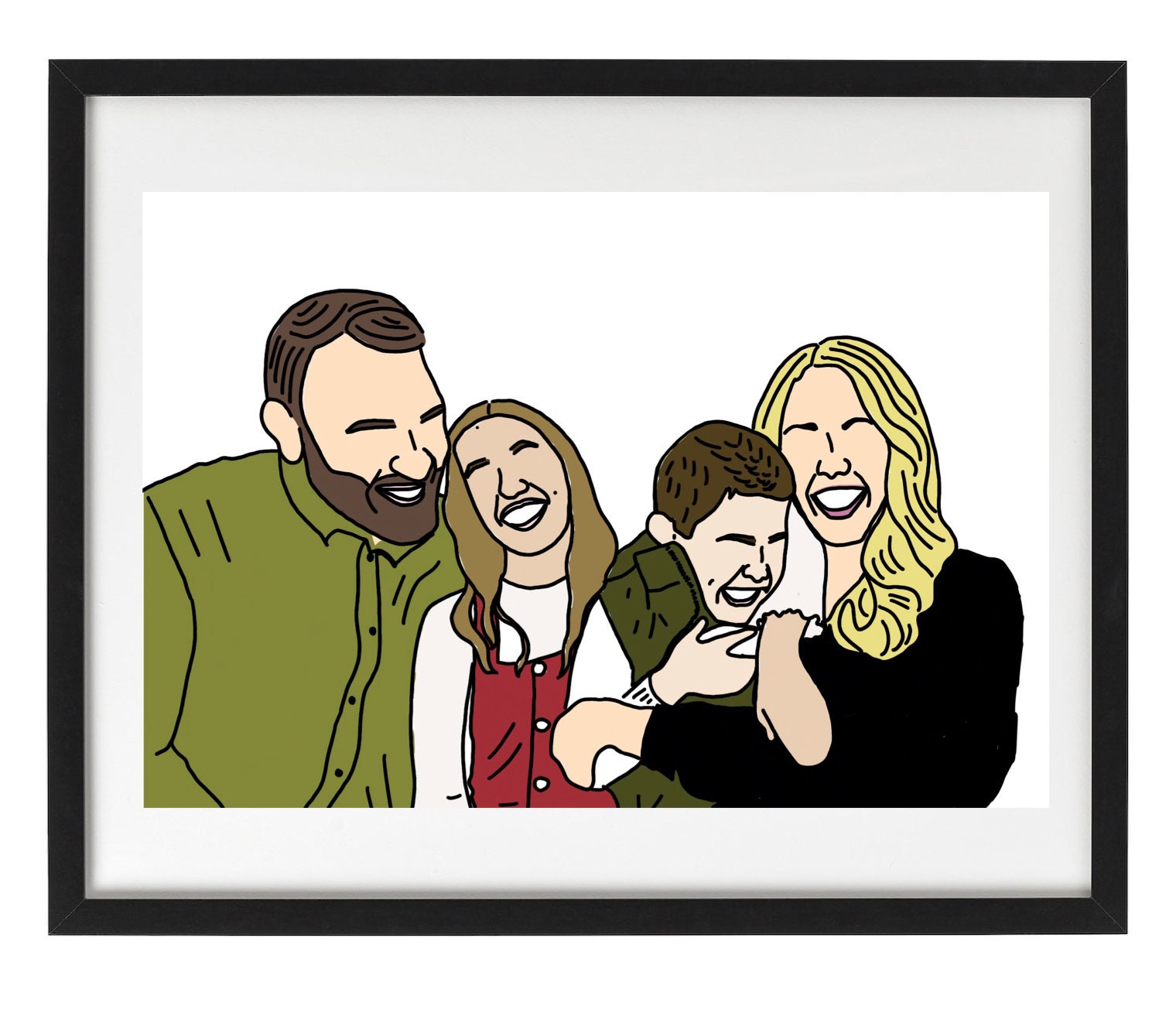 Personalized Digital Art, Bold Line Portrait, Line Drawing, Doodle Art ...