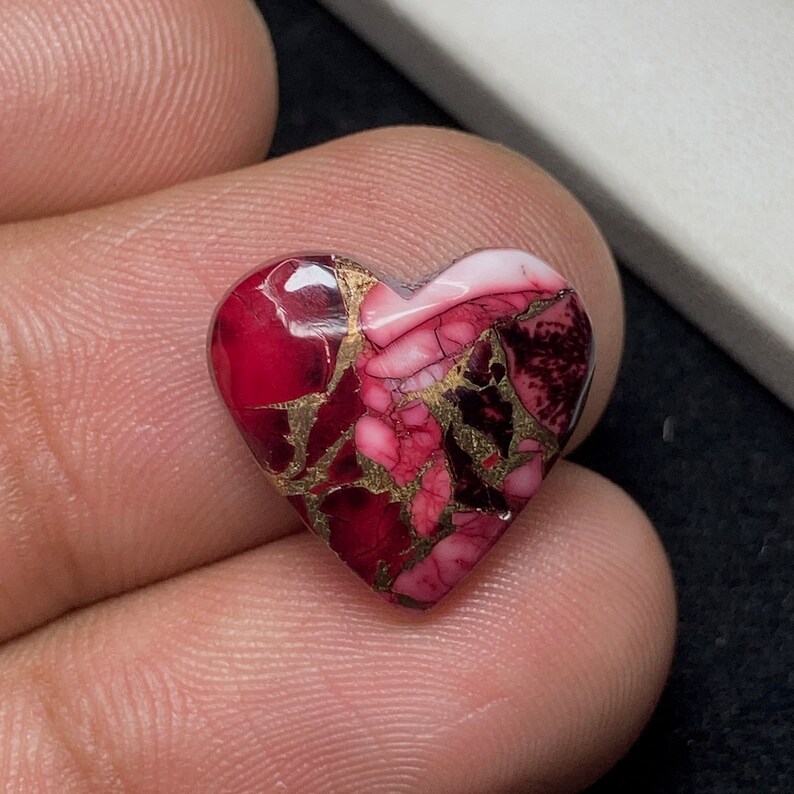 Pretty Pieces of Red Rose Dahlia Mohave Turquoise Cabochon Gorgeous ...