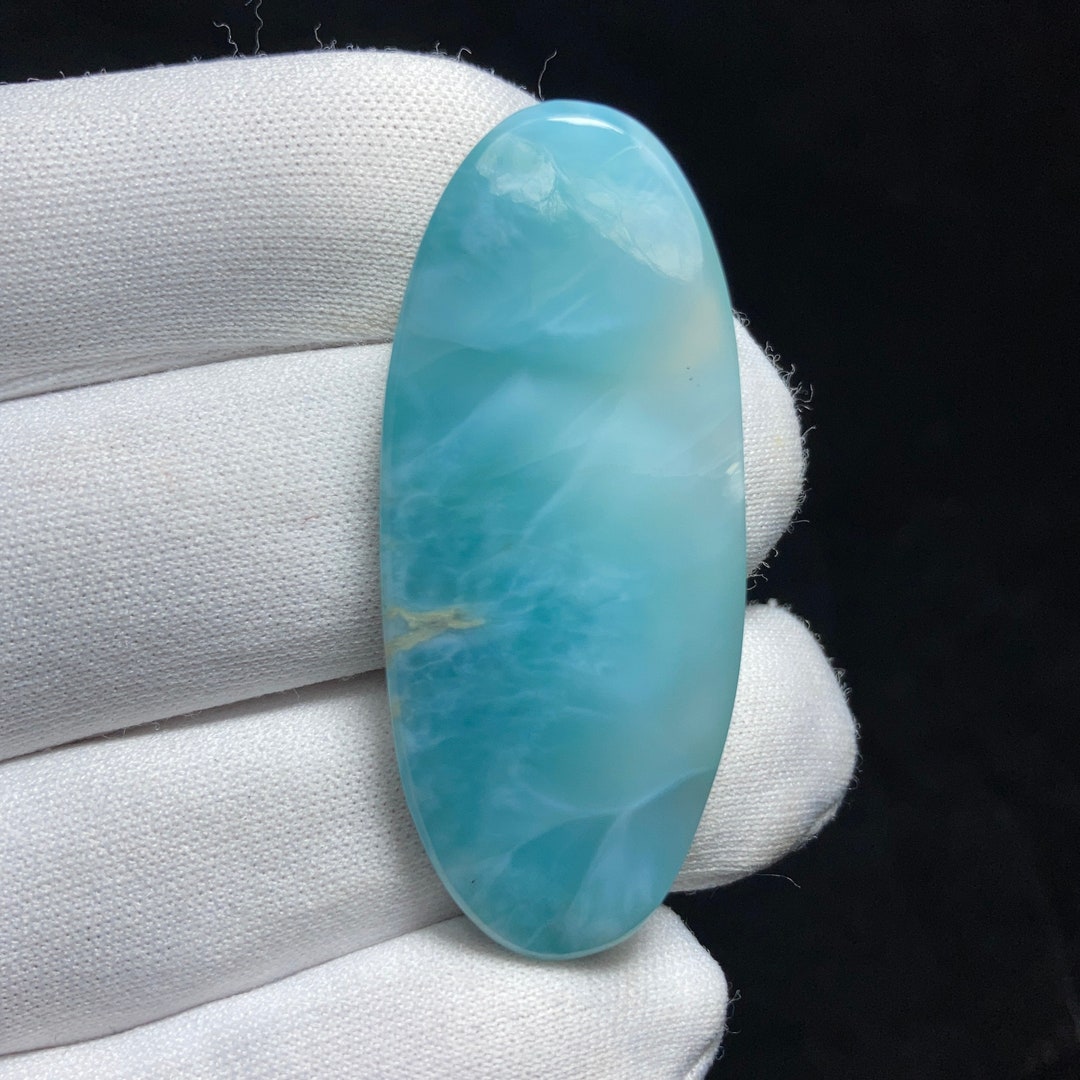 Magnificent Larimar Cabochon Superior Quality 51.4x22.1x5.6 Mm 65.00 ...