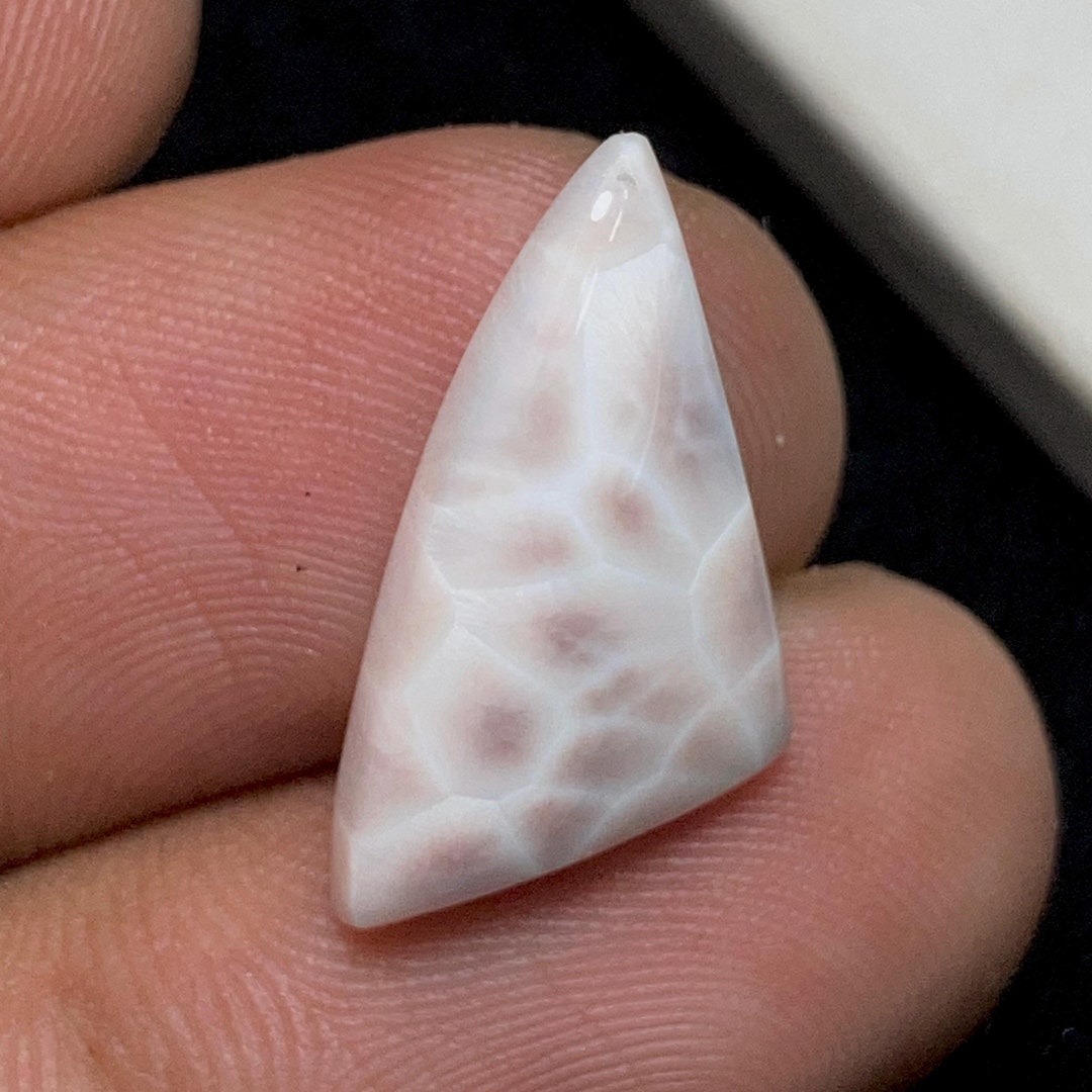 Rare Natrolite AKA Thomsonite Cabochon pink Larimar 22.45x13.17x4.8 MM ...