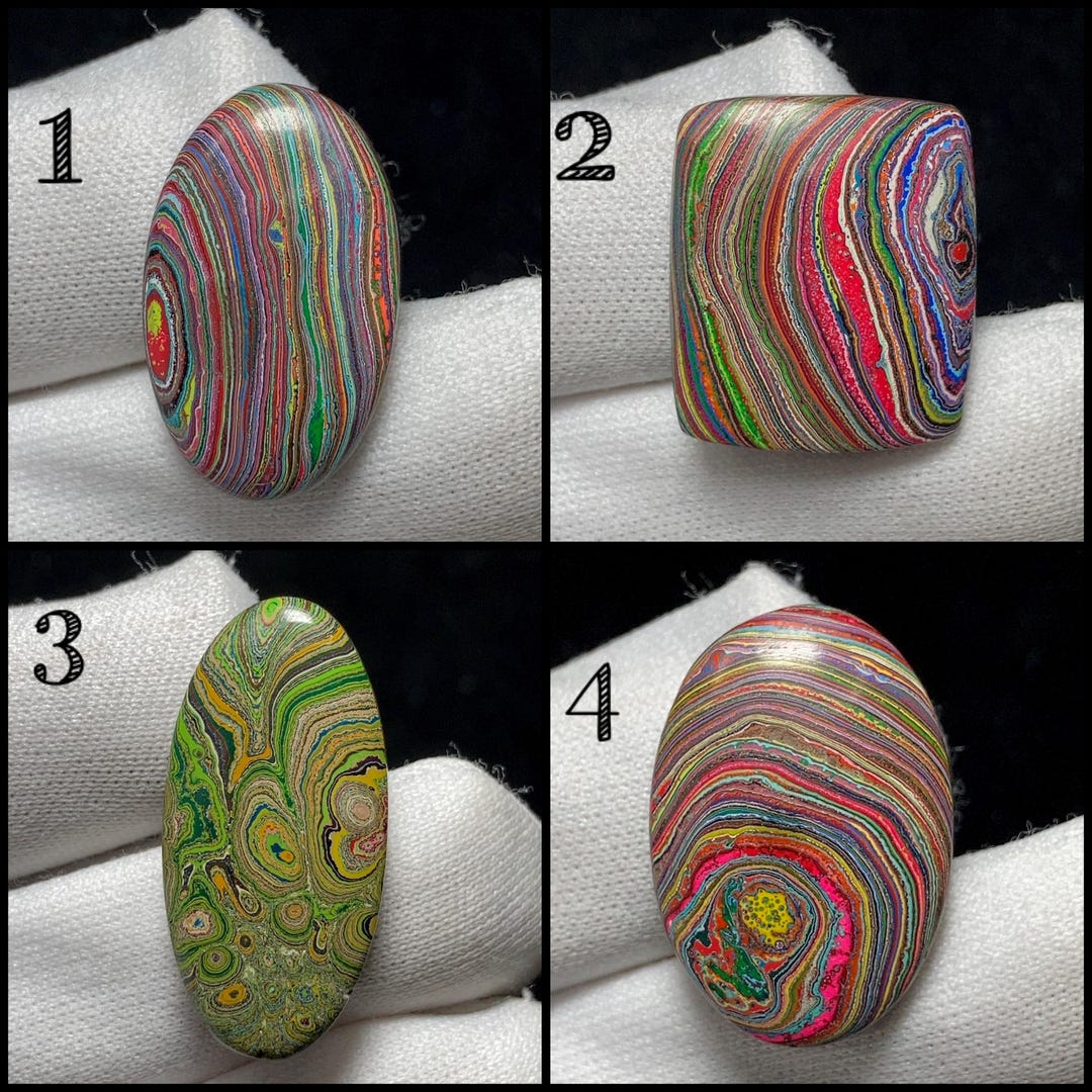 Designer Detroit Agate Fordite Cabochon Made of Hardened Enamel Paints ...