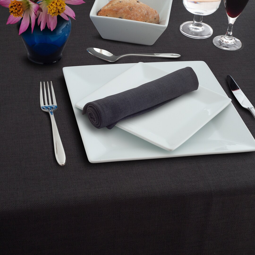 Charcoal Natural Rustic Feel Table Linen - Etsy