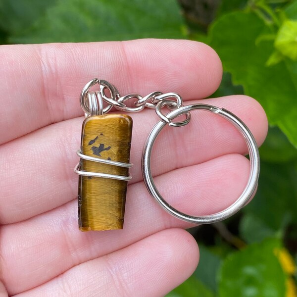 Tiger Eye Keychain - Etsy
