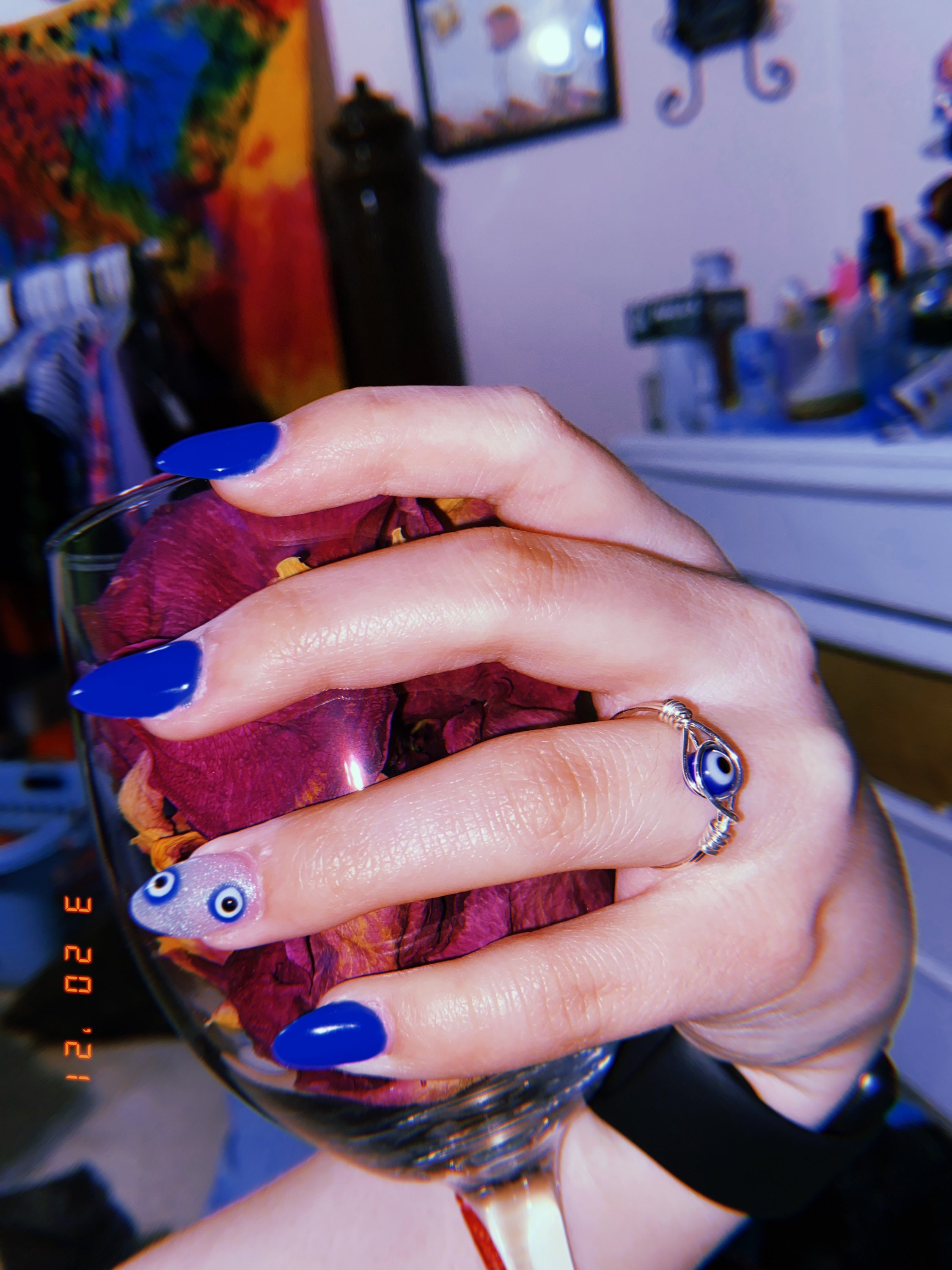 Evil Eye Ring Protection Ring Nazar Jewelry Wire Wrapped | Etsy