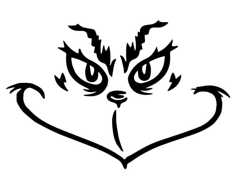 Grinch Face Svg Funny Svg Cricut Svg Png Etsy