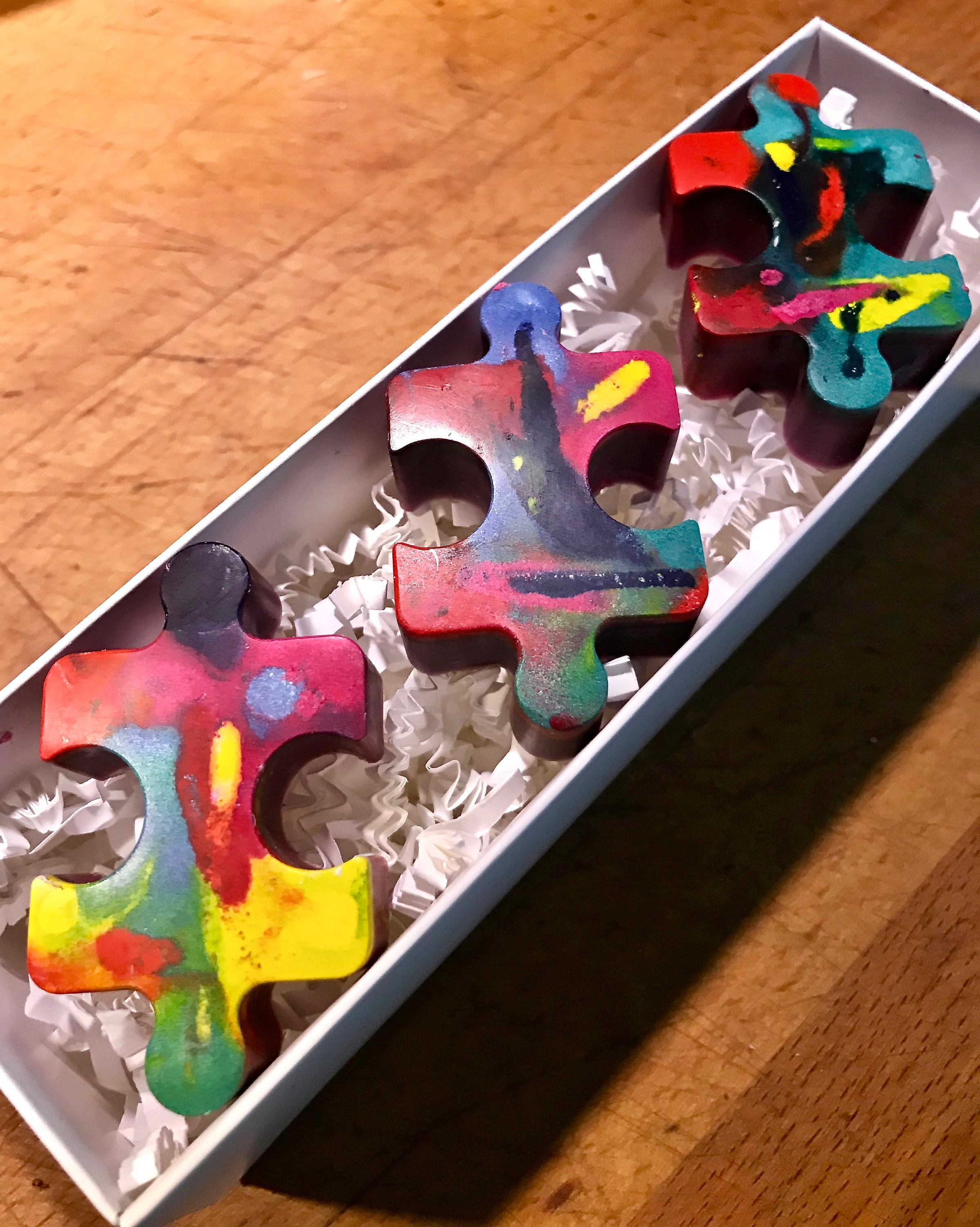 Chunky Wax Crayons Jigsaw Puzzle Pieces Learn Play Fun for children ...