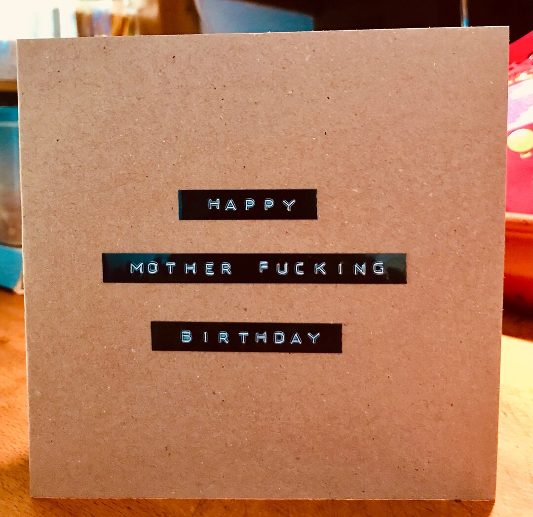 Rude Obscene Swear Words Greeting Card Create Your Own Message for ...