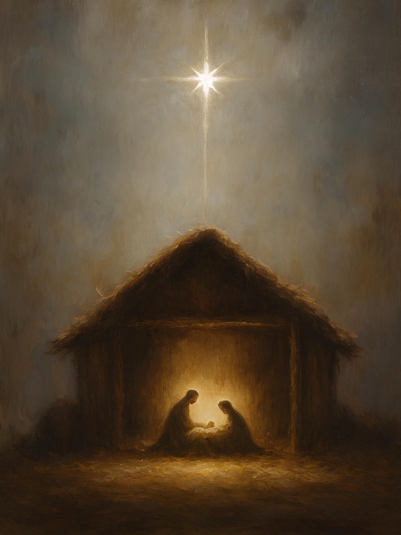 Christmas Nativity Print – Baby Jesus Manger Scene (digital Download ...
