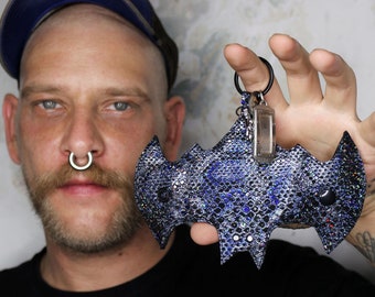 Leather Bat Key Holder - Etsy