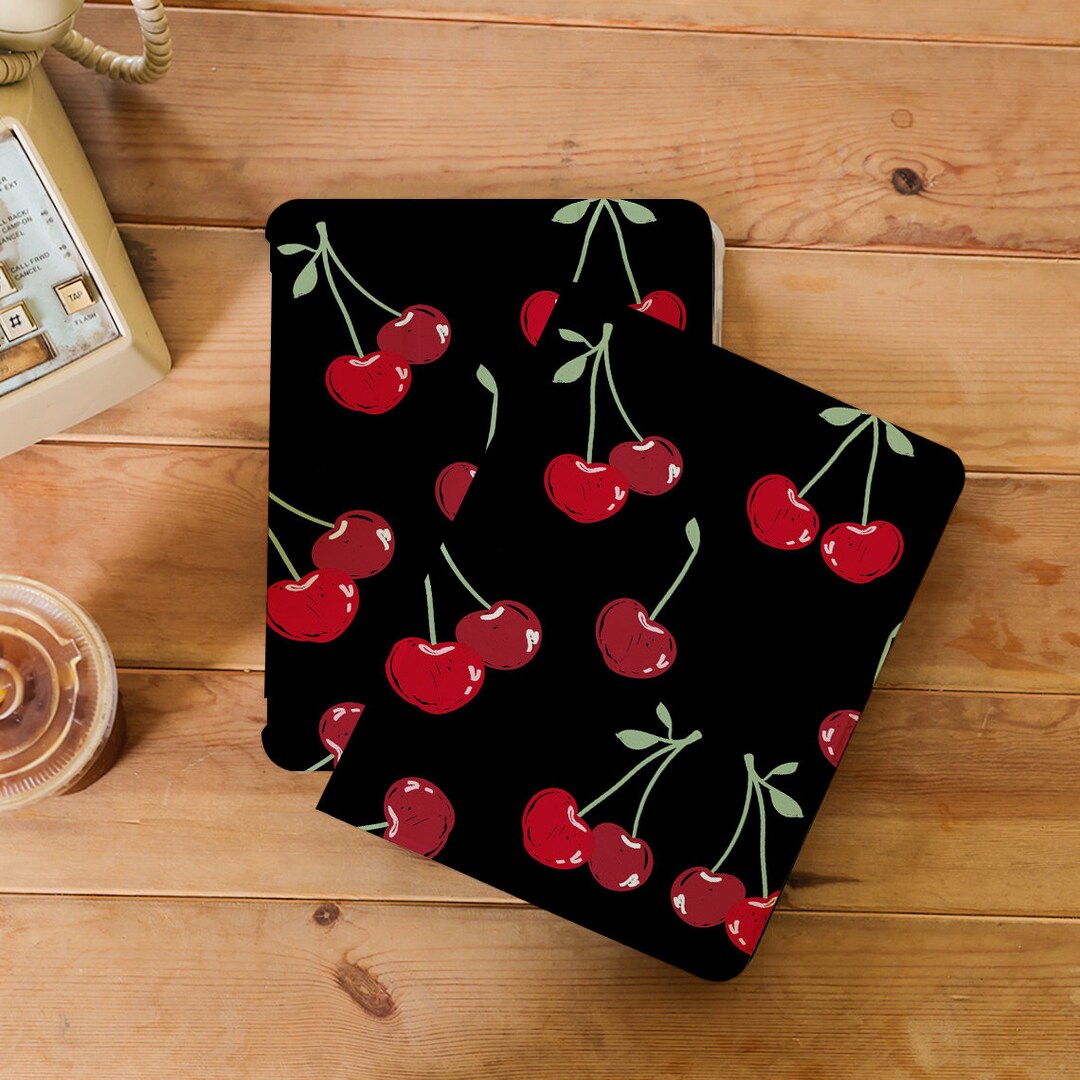 Cherry Black iPad Case Cover for iPad Air 4/5 iPad 10 10.9" 2022 iPad ...