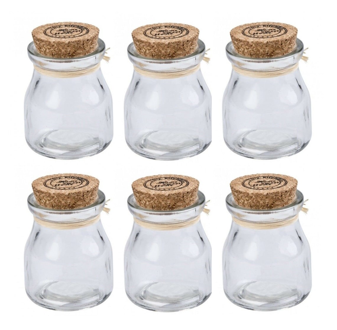 6 Piece Mini Glass Jars With Cork Lids Mini Spice Jars Cork Etsy