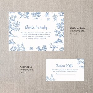 Toile Baby Shower Invitation Template: Blue Stork Design (digital ...