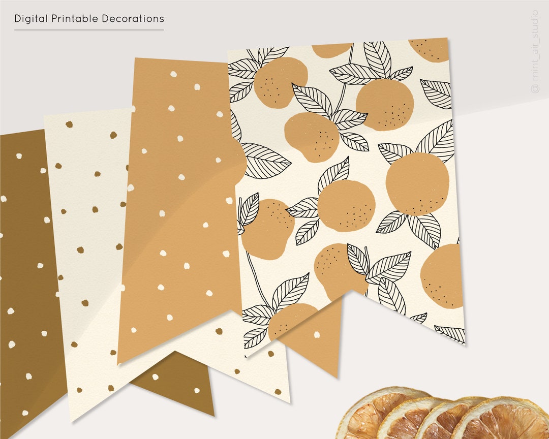 Digital Editable Bunting Banner, DIY Printable Decorations With ...