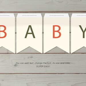 Digital Editable Bunting Banner, DIY Printable Decorations for a ...
