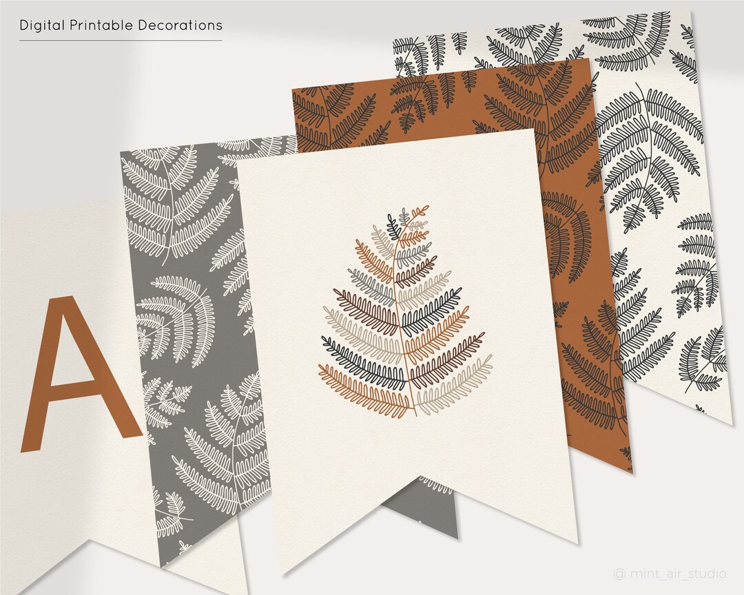Digital Editable Bunting Banner, Printable Decorations for a Fall or ...