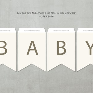 Digital Editable Bunting Banner, DIY Printable Decorations With Check ...