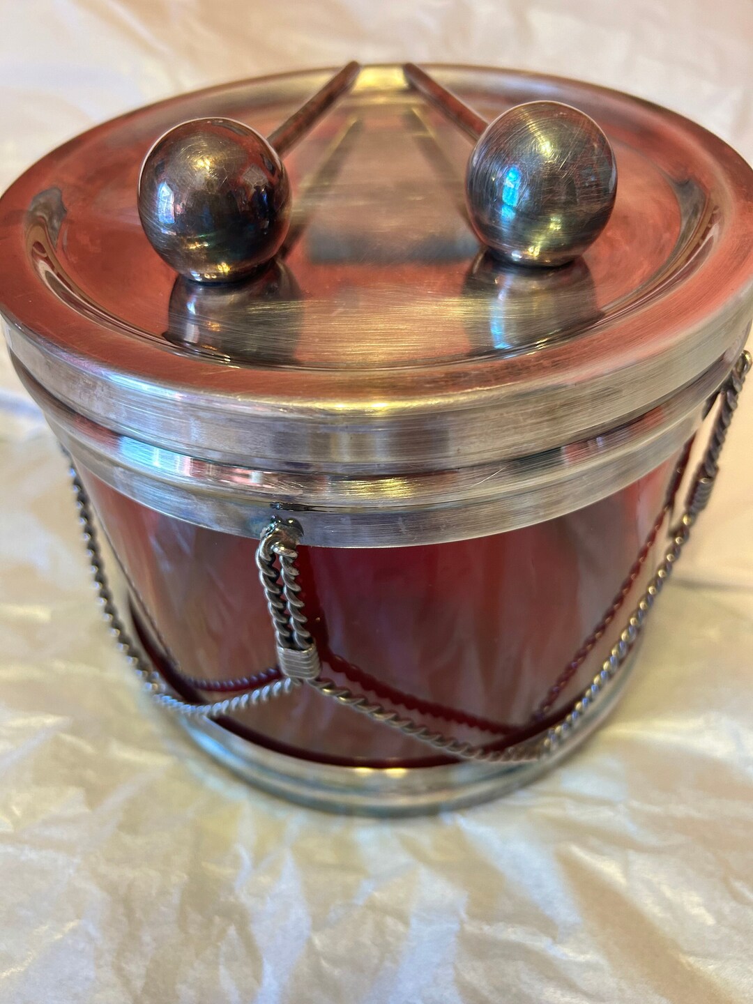 F.B. Rogers Silver Co Drum Ice Bucket - Etsy