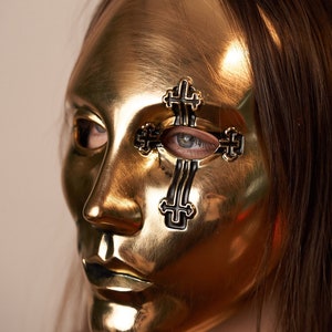Danny AT Gold Chrome Mask From Hollywood Undead - Etsy