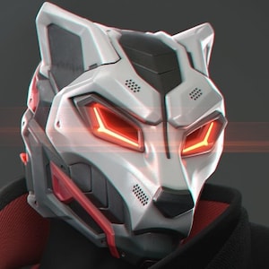 Cyber Ninja LED Wearable Sci-fi Mask - Etsy