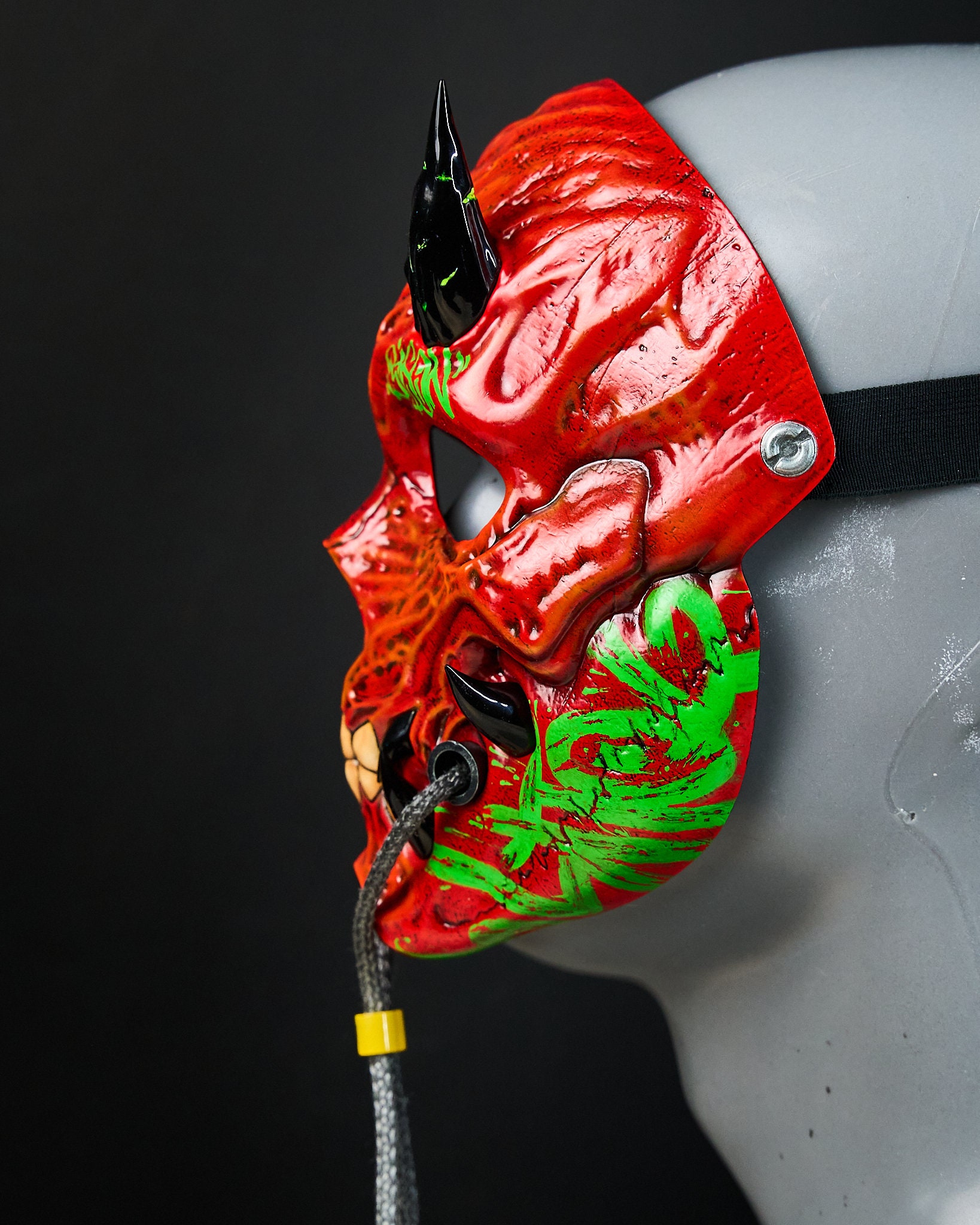 Oni Demon Mask Japanese Wearable Mask, DBD, Noh Mask, Hannya Mask - Etsy