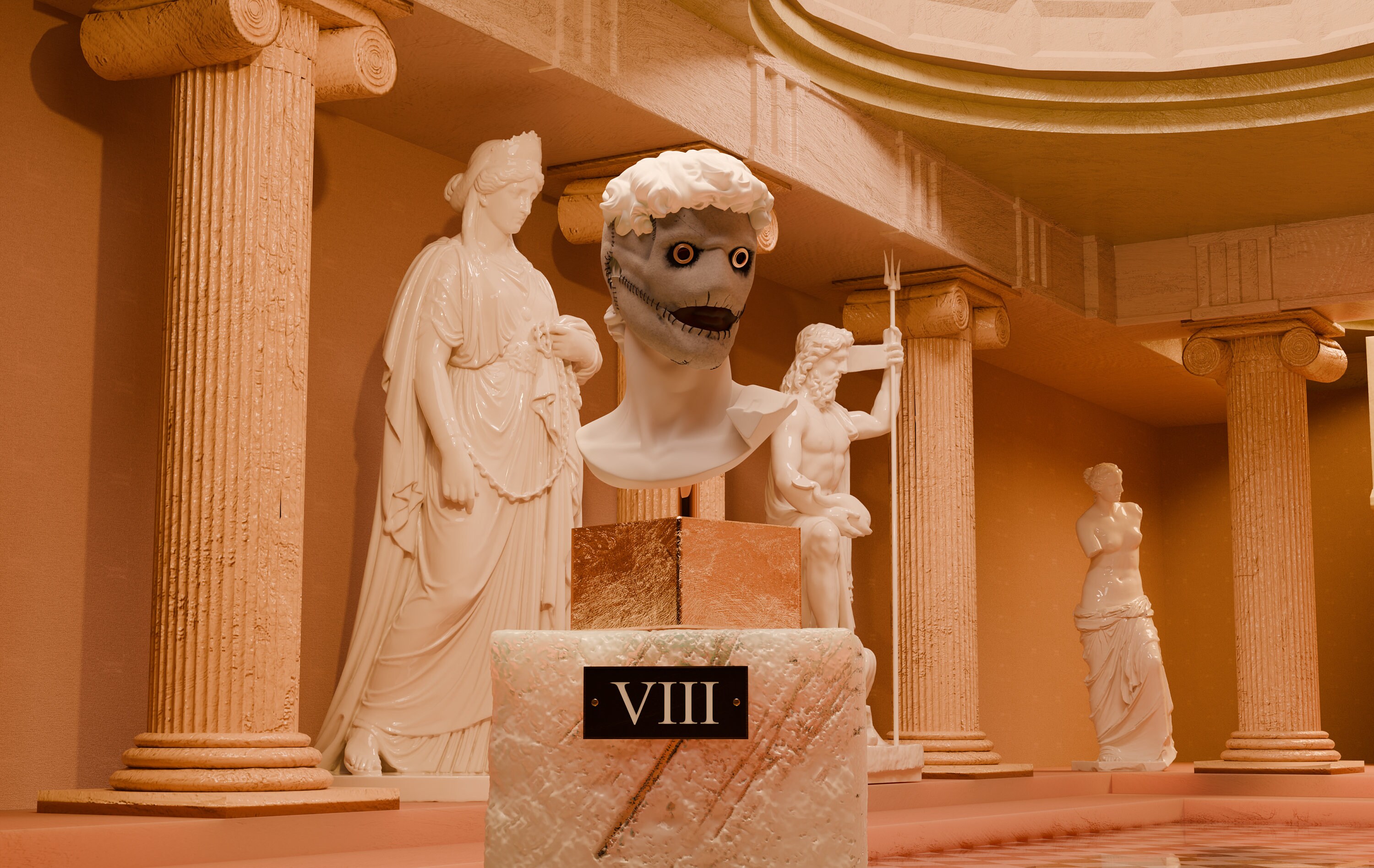 1/1 David of Michelangelo X Corey Taylor TESF Mask | Art Sculpture ...