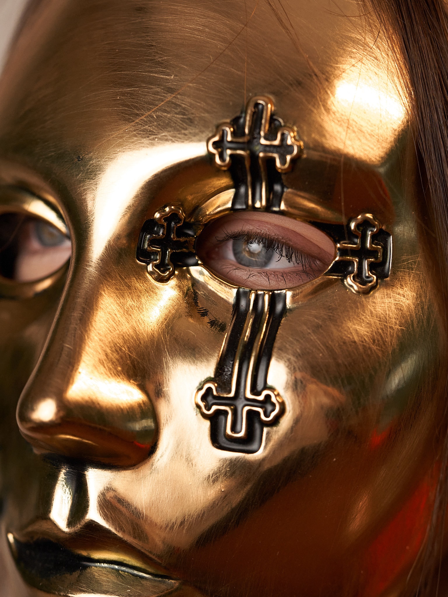 Danny AT Gold Chrome Mask From Hollywood Undead - Etsy