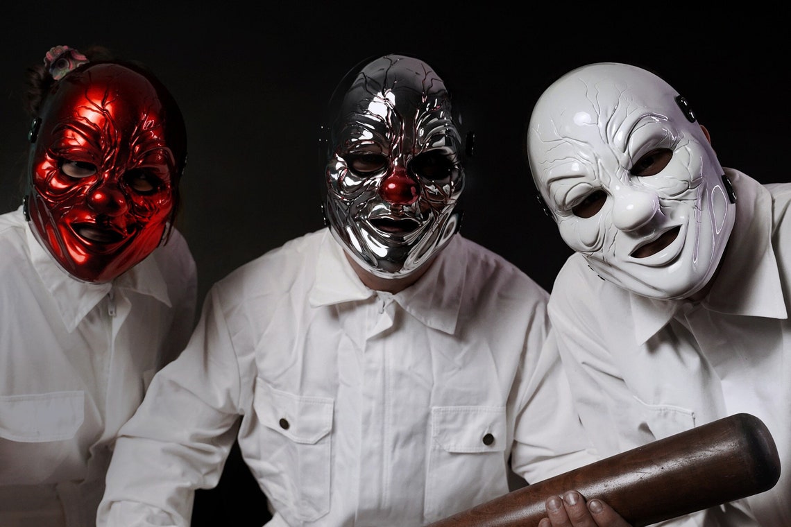 Clown WANYK/TESF #6 Silver Chrome Mask From Slipknot We Are Not Your ...