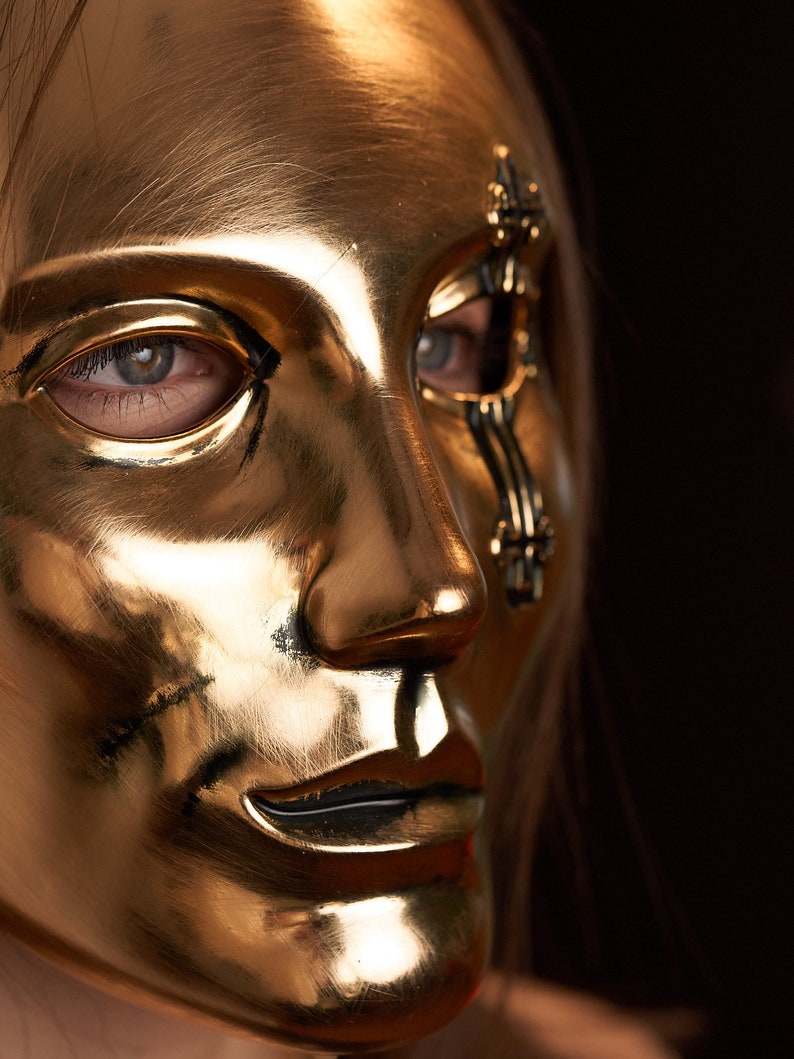 Danny AT Gold Chrome Mask From Hollywood Undead - Etsy