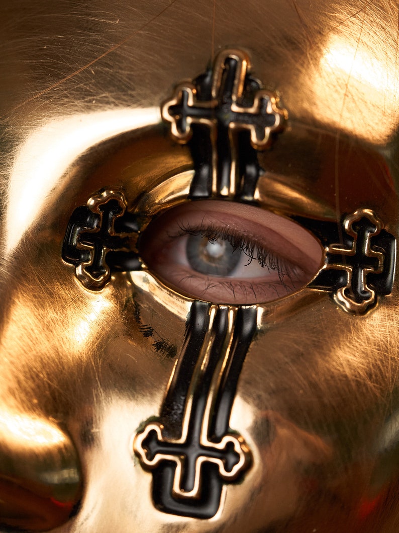 Danny AT Gold Chrome Mask From Hollywood Undead - Etsy