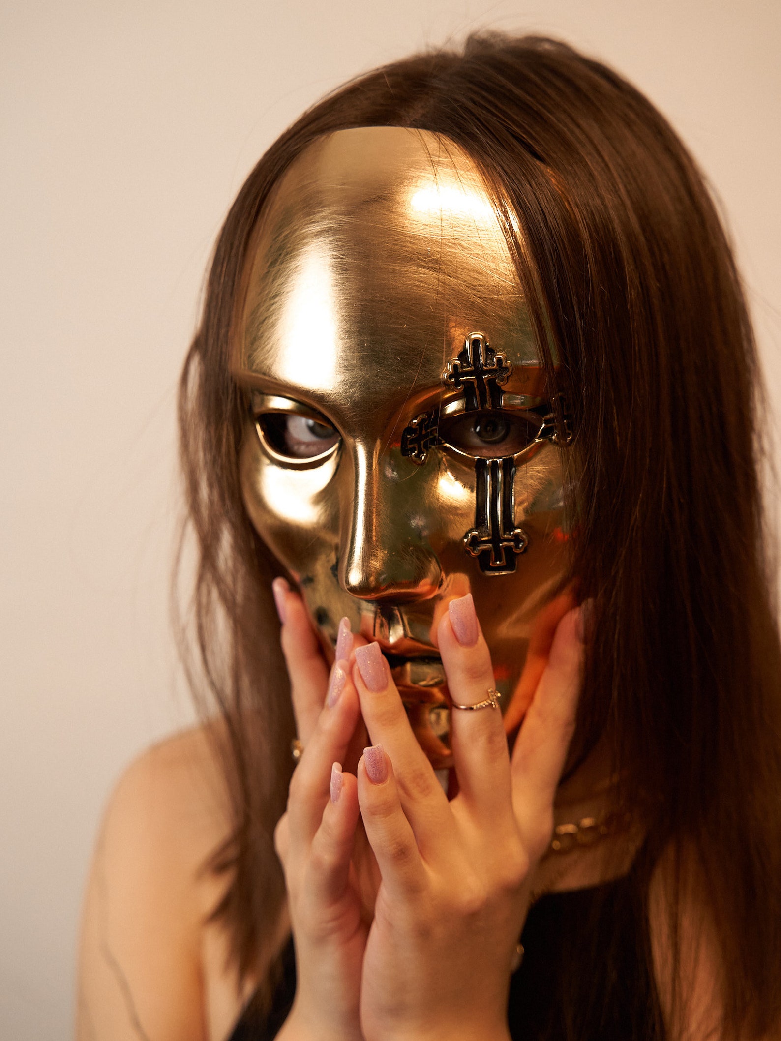 Danny AT Gold Chrome Mask From Hollywood Undead - Etsy